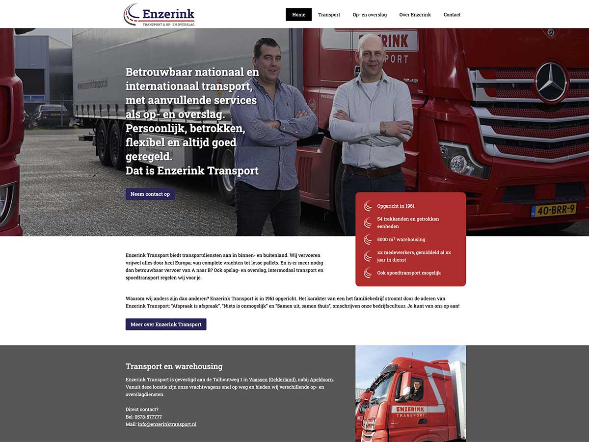 Nieuwe website | Enzerink